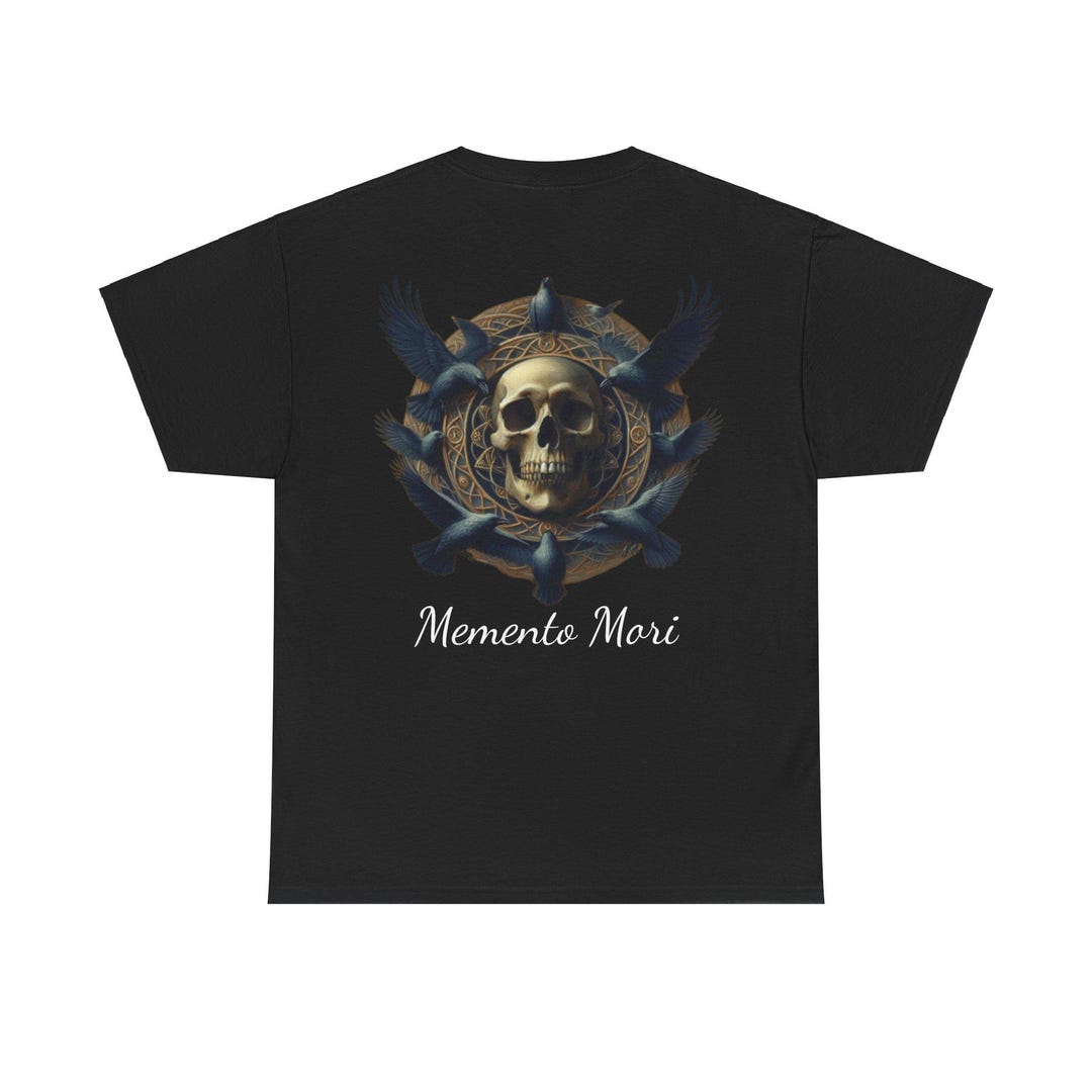 Memento Mori Skull & Ravens, Catholic T-shirt, Reflect on Mortality ...