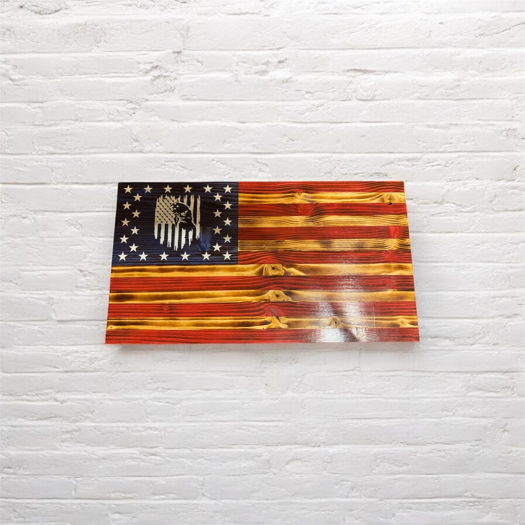 American Flag Feirce Eagle Gun Concealment Wall Art 13x24x5 - Etsy