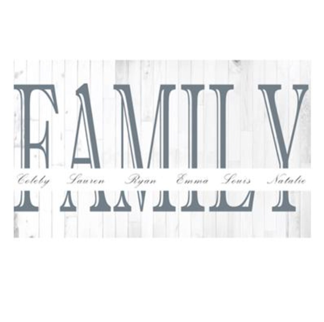 Personalized Family Names Digital Print - Etsy