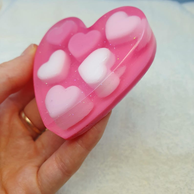 Heart Soap Bar, Pink Heart Soap, Love Soap, Valentine's Day Soap Gift ...