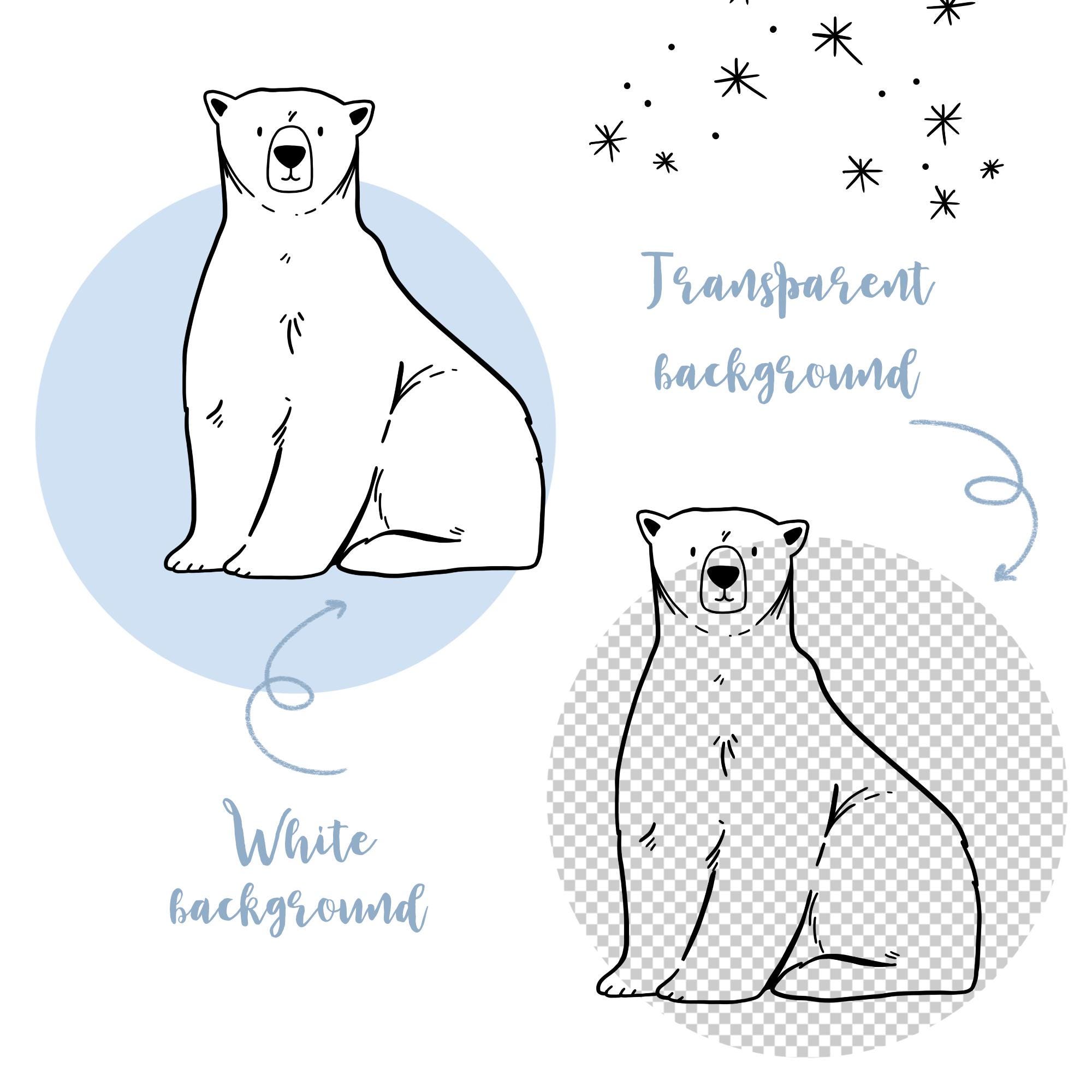 Polar Bear Clipart PNG, Mama Bear SVG, Winter Arctic Animals Vector ...
