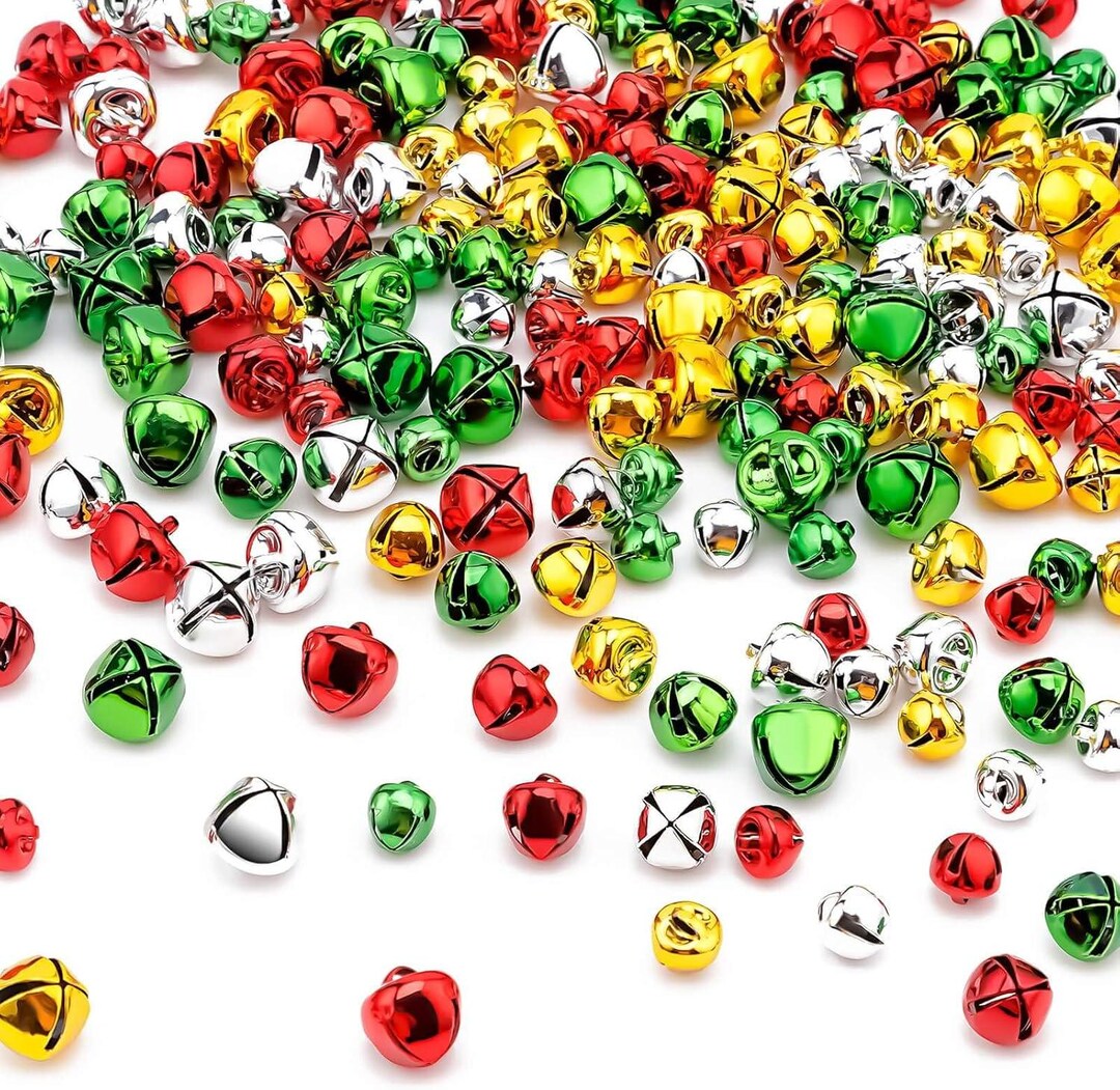 Jingle Bells for Crafts 200 Pieces Colorful Small Christmas Bells With ...