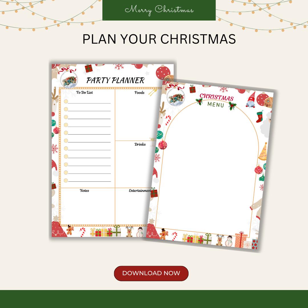 Christmas Planner, Printable Holiday Organizer, Christmas Daily Plan ...
