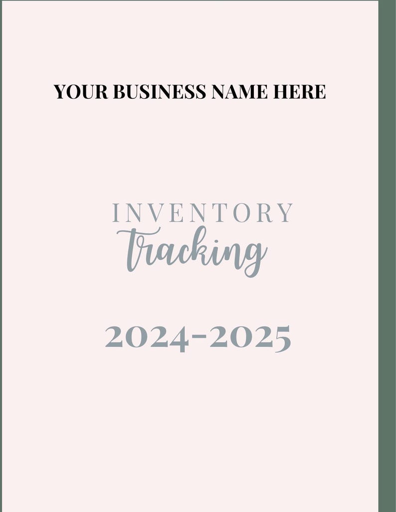 Editable Inventory Tracker Printable Business Inventory Tracker Product ...