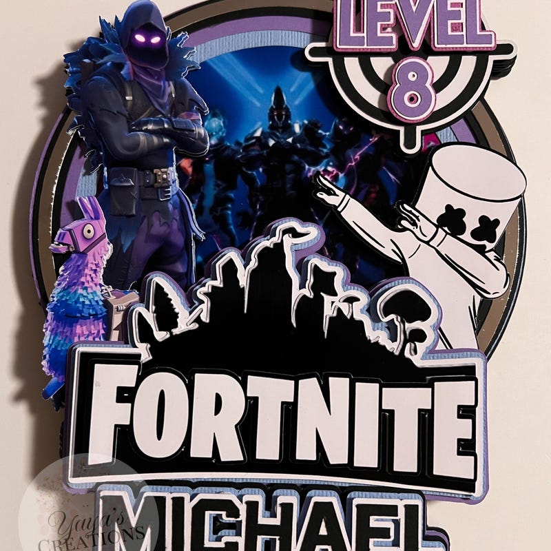 Fortnight Cake Topper - Etsy