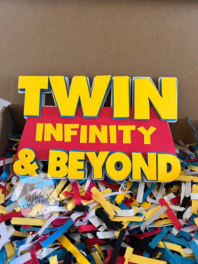 Two Infinity and Beyond Cake Topper 3D - Etsy