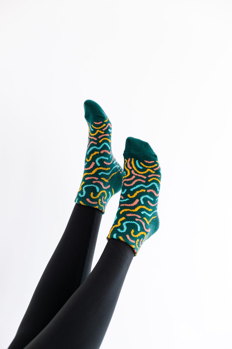Groovy Grip - Pilates Grip Socks (ankle Length) - Etsy