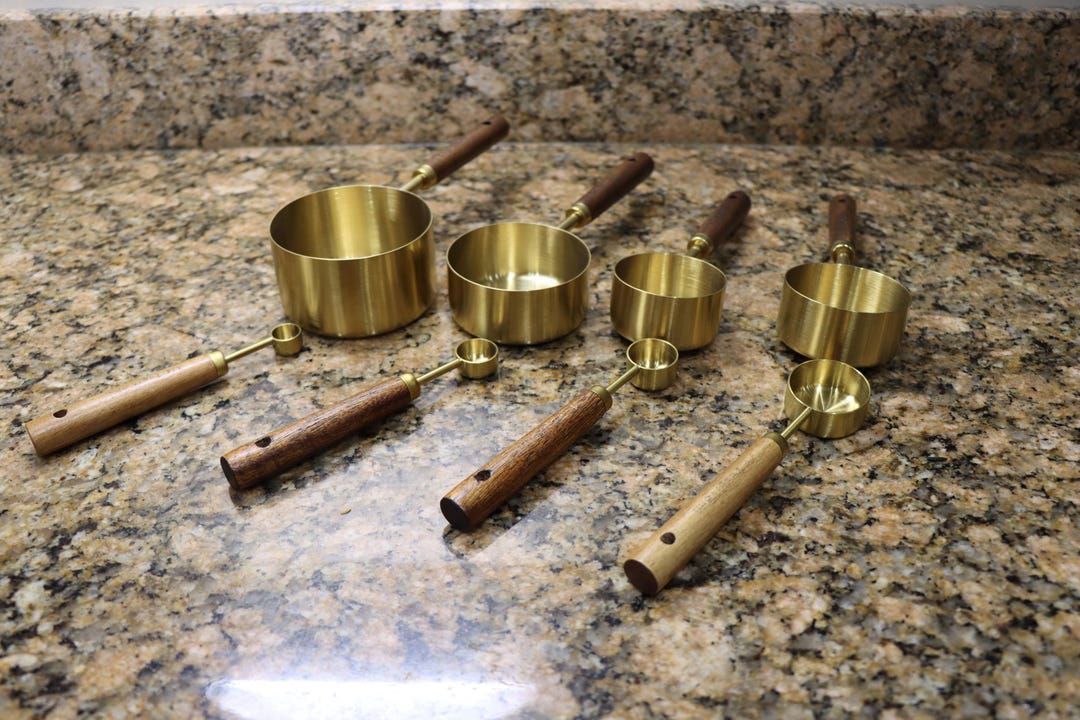 Brass Measuring Cups and Spoons - Etsy