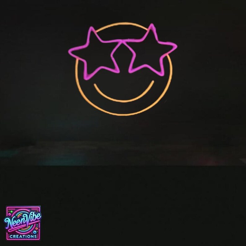 Smiley Face Neon Sign Cute LED Neon Light for Kids Room, Dorm Decor ...