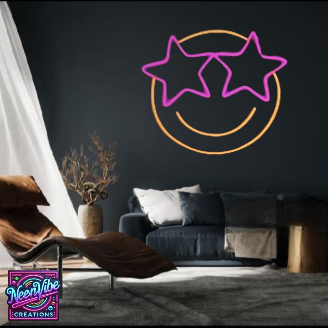 Smiley Face Neon Sign Cute LED Neon Light for Kids Room, Dorm Decor ...