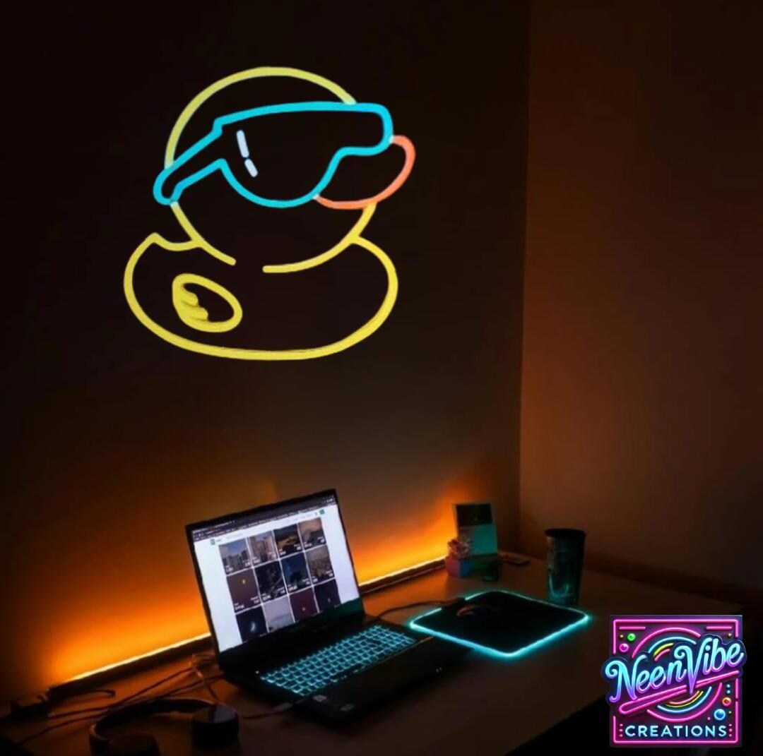 Rubber Duck Neon Light Cute Neon Sign Decor for Bedroom, Kids Room ...