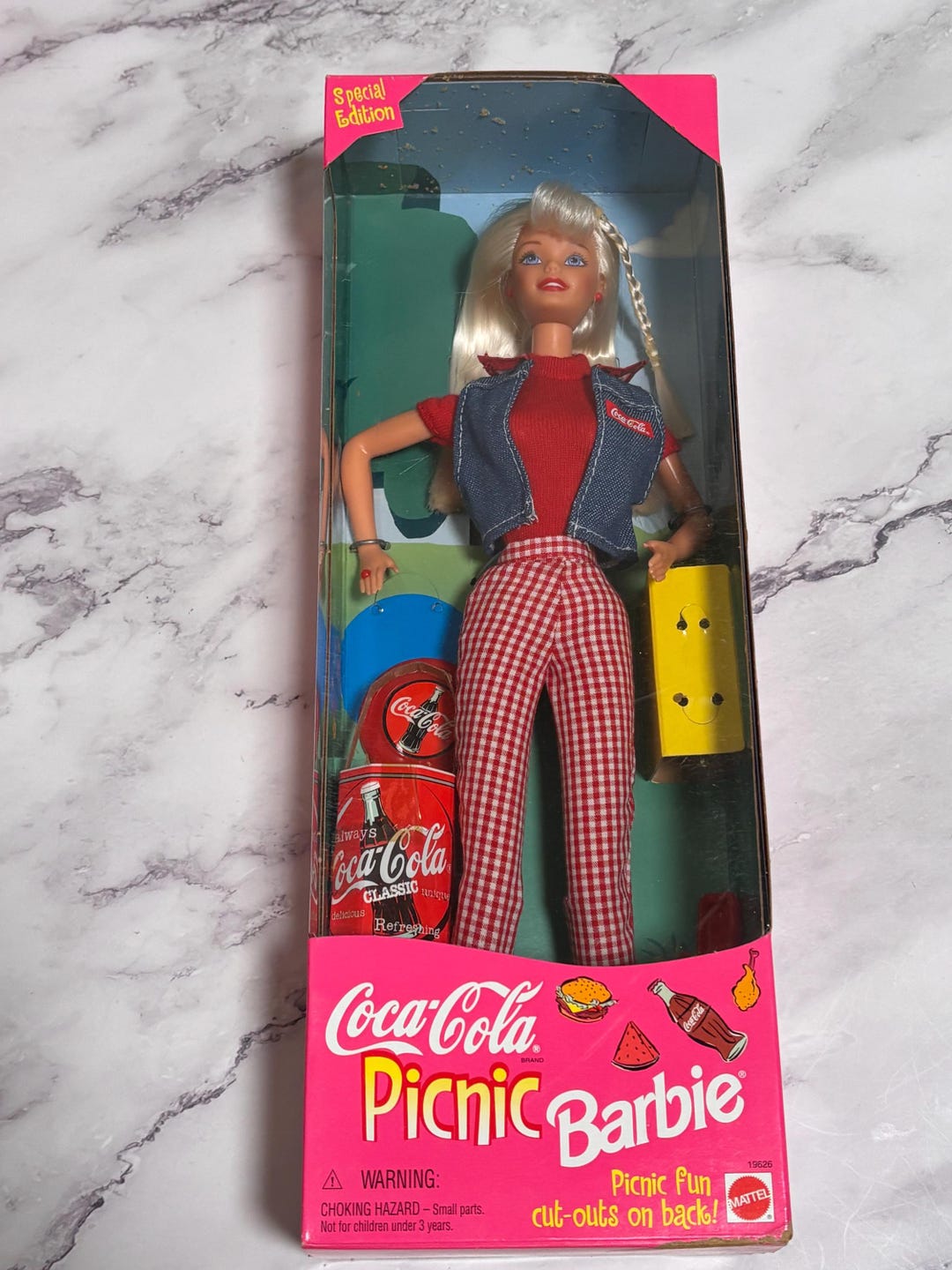 Coca-cola Coke Picnic Barbie Blonde Doll Vintage Mattel 1997 Special ...