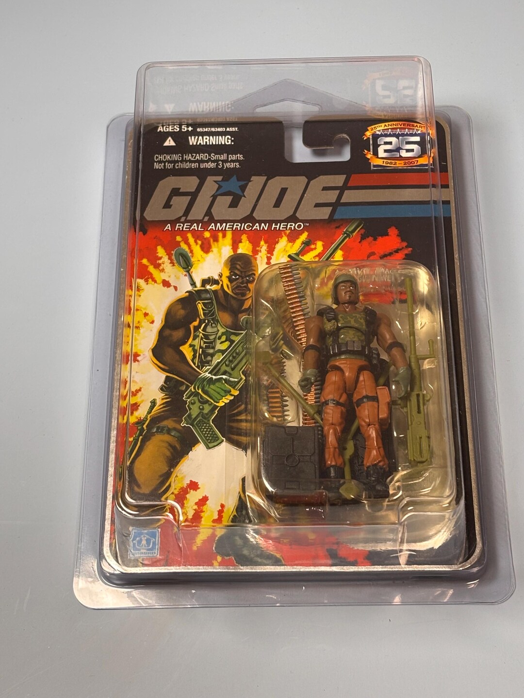 Roadblock Heavy Machine Gunner G.I. Joe 3.75" HASBRO 25th Anniversary ...