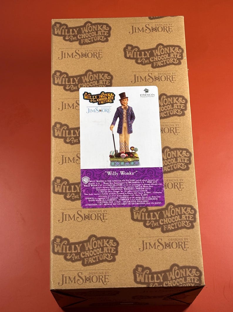 Jim Shore Willy Wonka Willy Wonka and Cane Figurine 6013719 Charlie ...