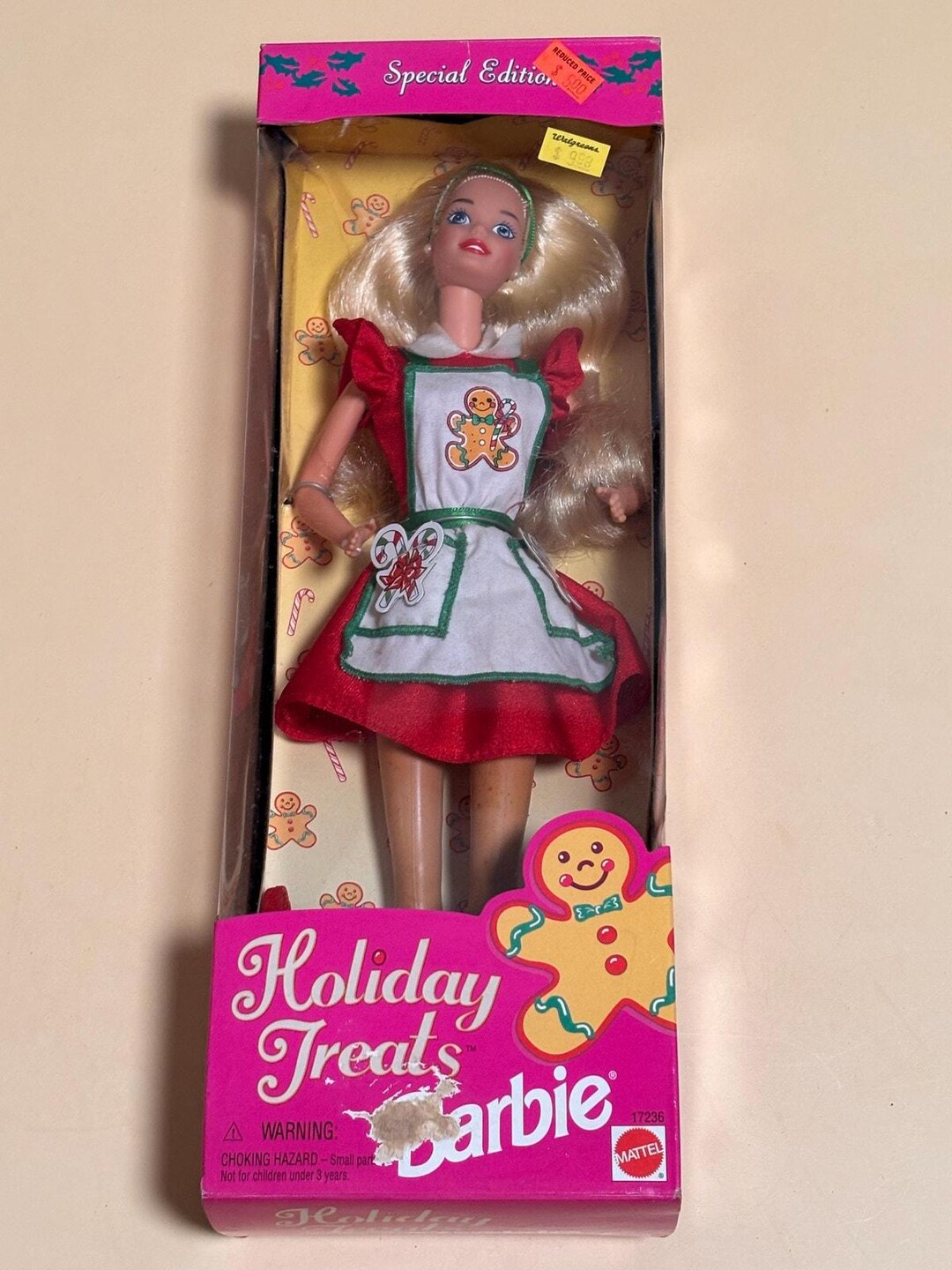 Mattel Holiday Treats Barbie 1997 Vintage Gingerbread Apron Christmas ...