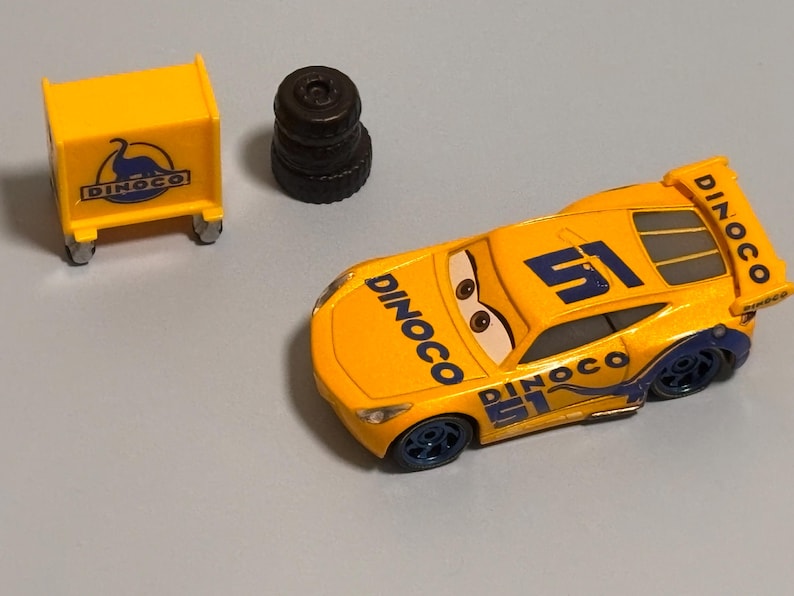 Disney Pixar Cars Fan Favorites Dinoco Cruz Ramirez With Tool Cart 1:55 ...