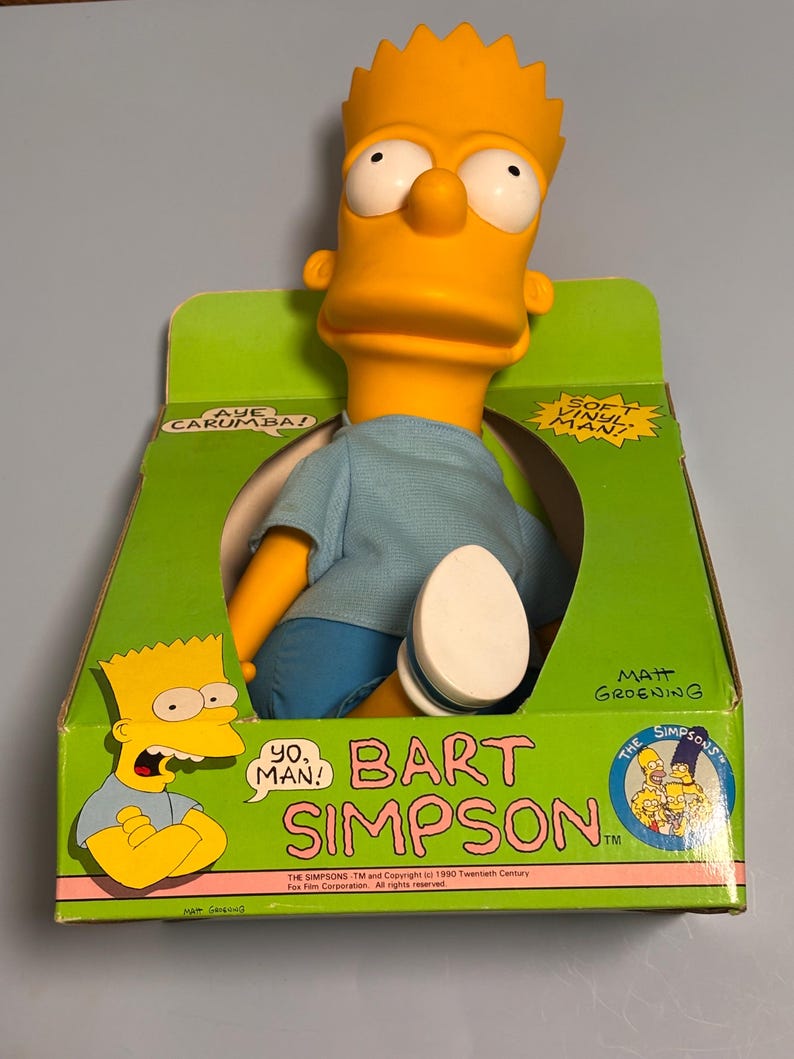 The Simpsons Bart Simpson Soft Vinyl Dandee Vintage 1990’s About 10 ...