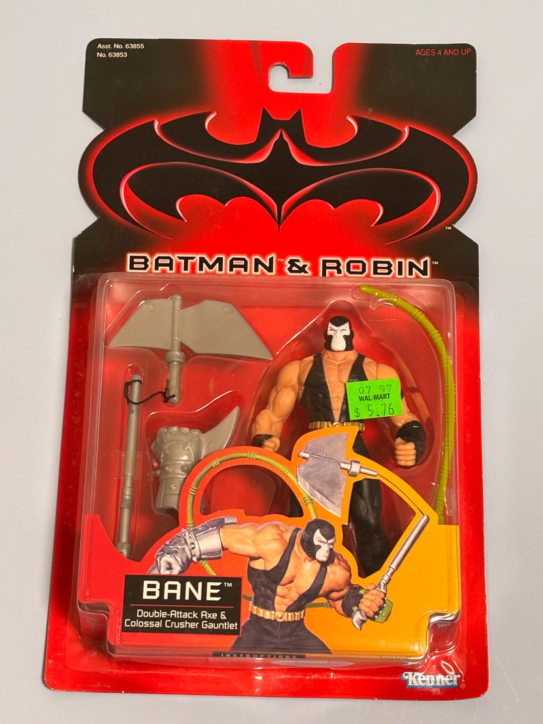 Batman Robin BANE W/double Attack Axe & Colossal Crusher Gauntlet 1997 ...