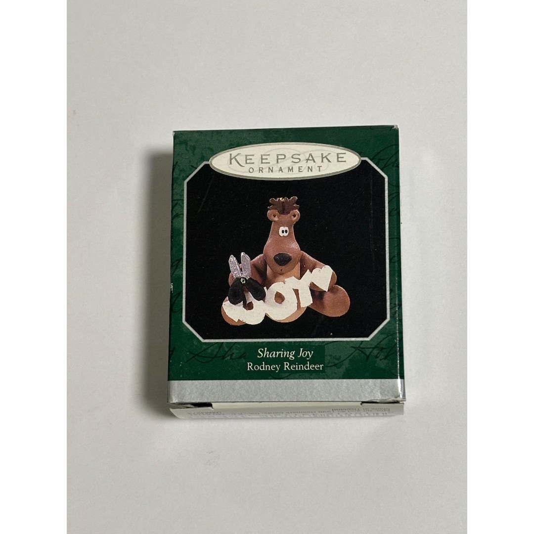 1998 SHARING THE Joy-rodney Reindeer Hallmark Keepsake Miniature ...