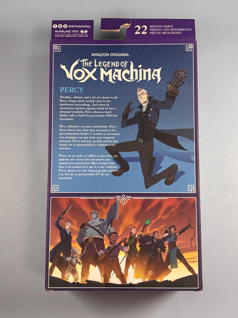 Mcfarlane Toys the Legend of Vox Machina Critical Role Percy 7" Action ...