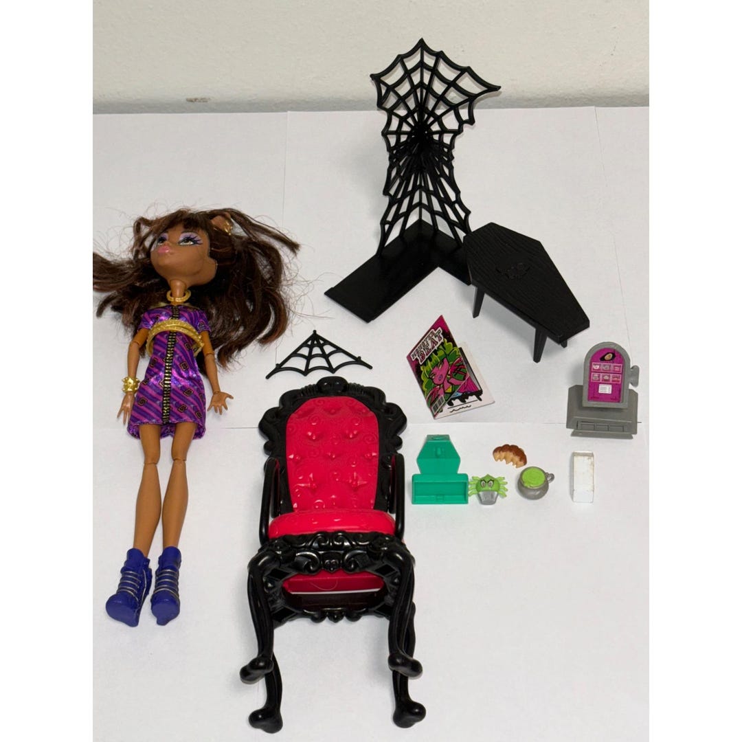 Monster High Clawdeen Wolf Doll & Coffin Bean Playset - Etsy