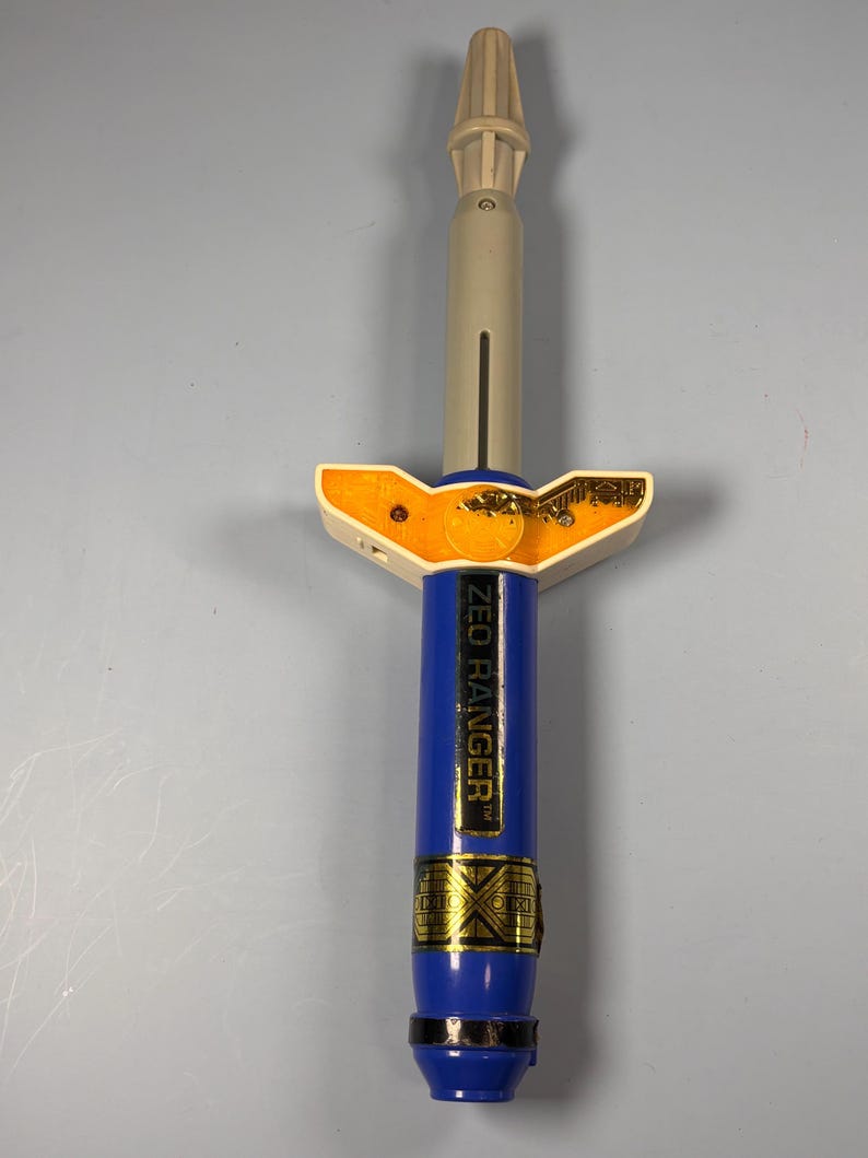 Vintage 1996 Power Rangers Zeo Blue Ranger Dagger Part Costume Weapon ...