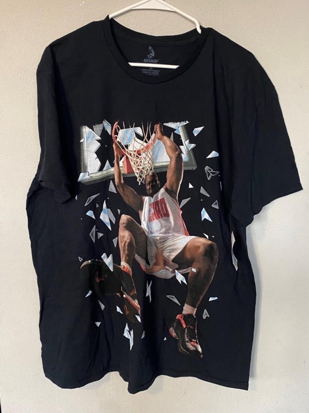 New Shaq Breaking Rim Dunking Mens T Shirt Black XL - Etsy