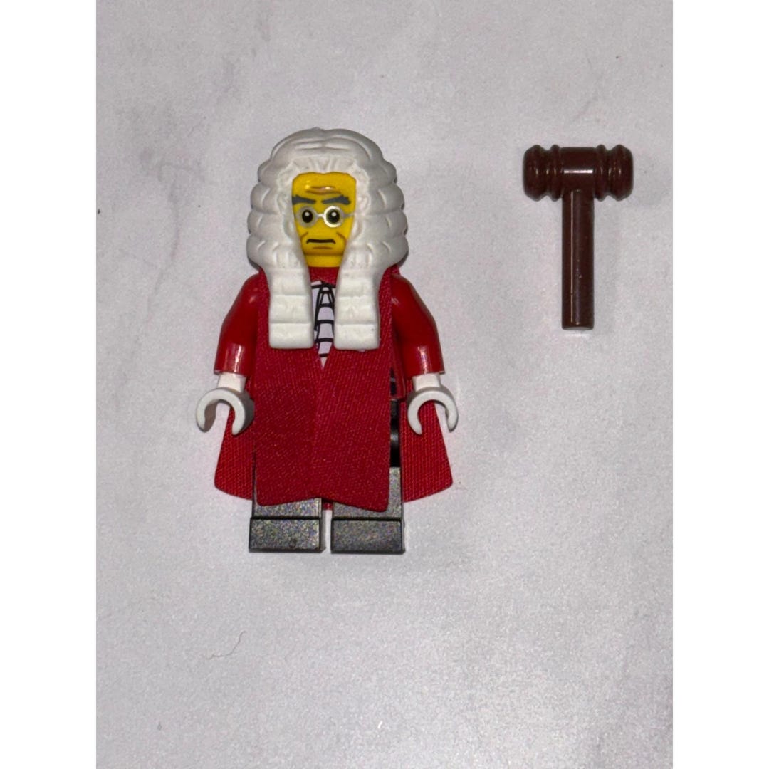 LEGO CMF Series 9 Minifigure Judge col09-10 71000 Parliament Wig Gavel ...