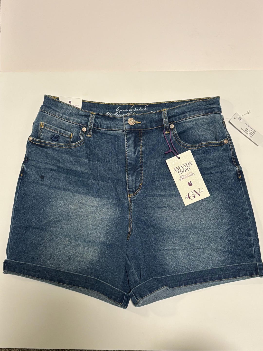 Gloria Vanderbilt AMANDA Shorts Slimming Panel Classic Rise Denim 10P ...