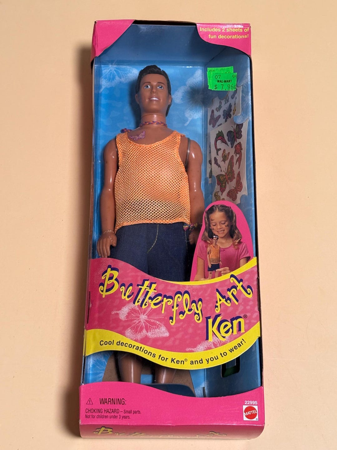 Barbie Ken Doll Mattel Tattoo's Butterfly Art 1998 Vintage 22995 - Etsy