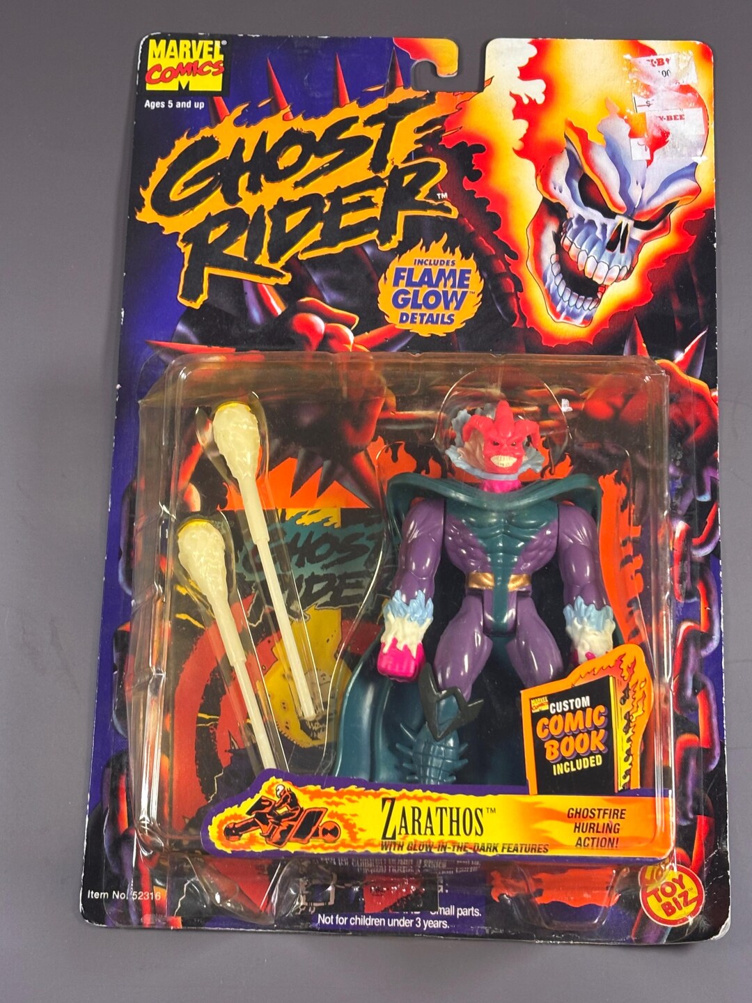 Vintage Ghost Rider Action Figure Zarathos Ghostfire Toybiz Marvel 1996 ...