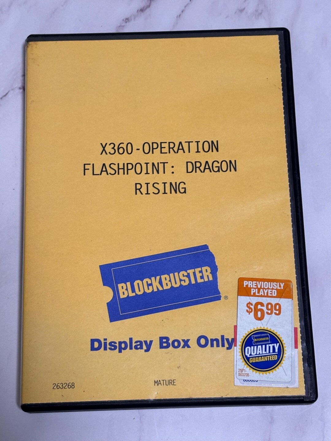 Xbox 360 Operation Flashpoint Dragon Rising Game Only Blockbuster ...