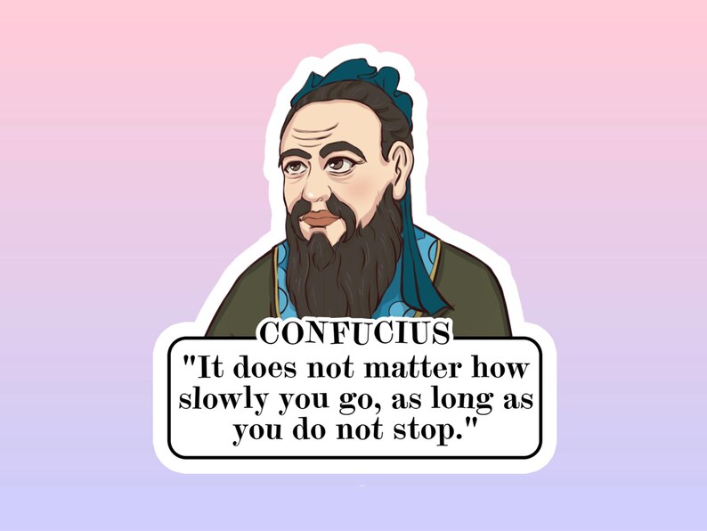 Waterproof Confucius Sticker, Philosopher Sticker, Kongzi, Chinese ...
