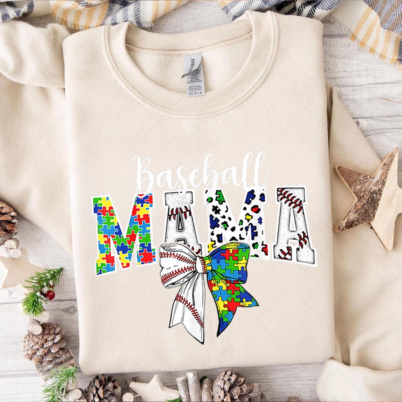 Autism Awareness Baseball Mama Png, Retro Autism Png, Autism Baseball ...