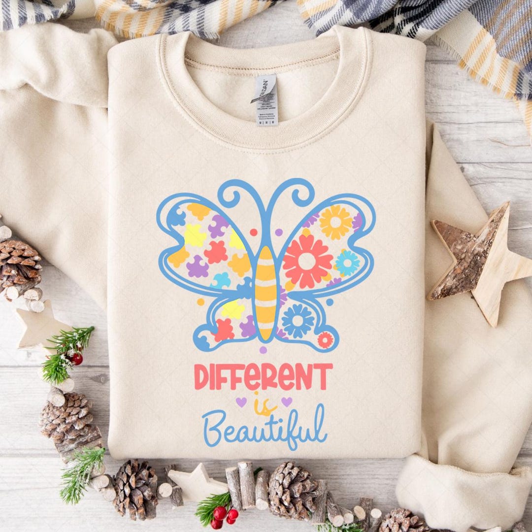 Different is Beautiful Autism Png, Retro Autism Bow PNG, Autism Mama ...