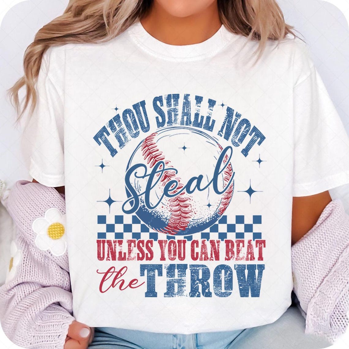 Retro Baseball Png, Funny Baseball Png, Thou Shall Not Steal, Game Day ...