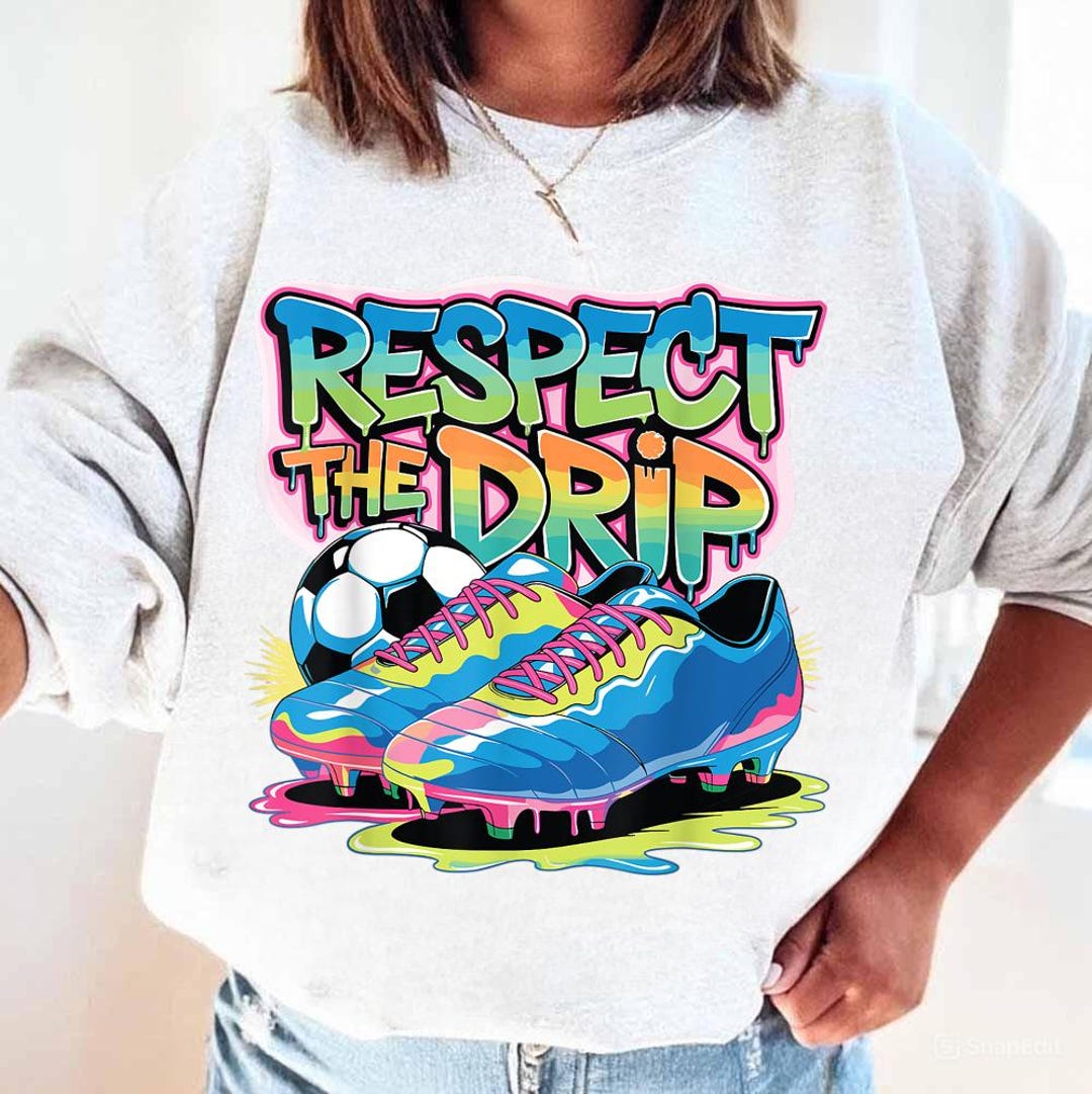 Respect the Drip Soccer Ice Cream Drip With Sprinkles Png Digital ...