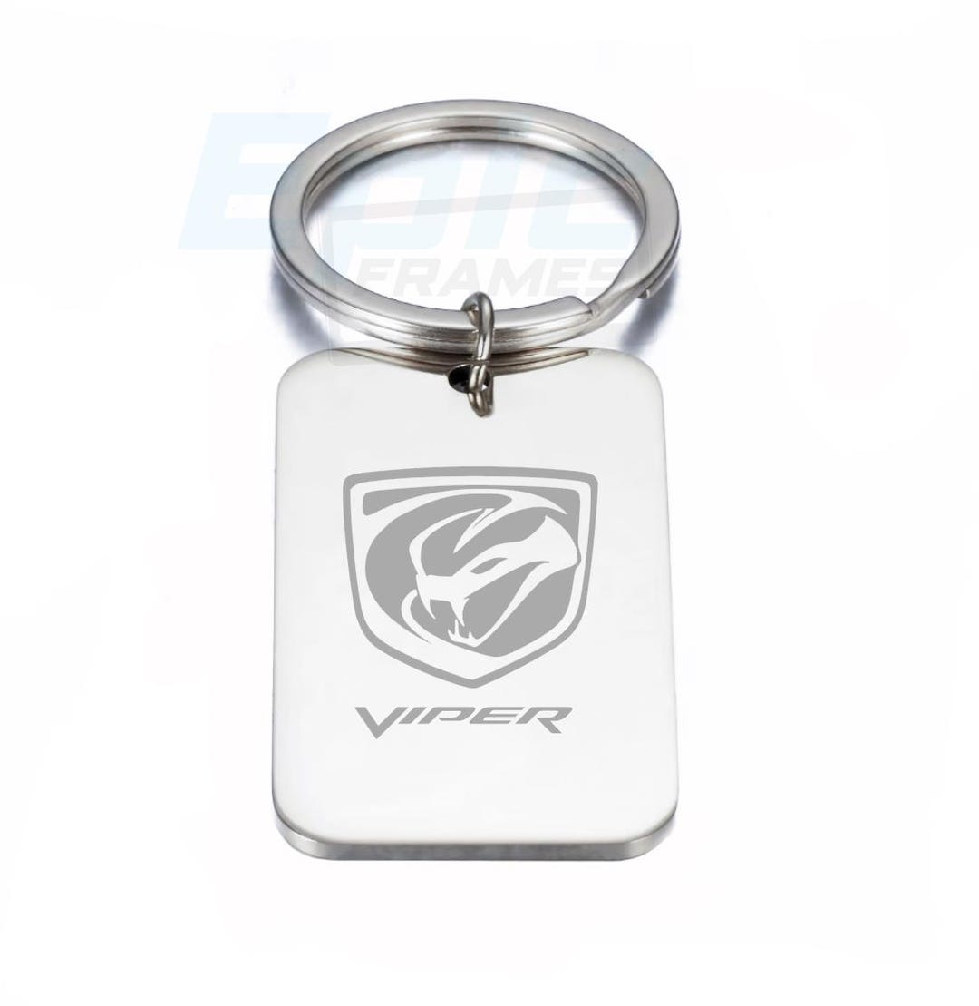 Viper 2013 - Present Key Chain Premium Engraved Silver Premium Metal ...
