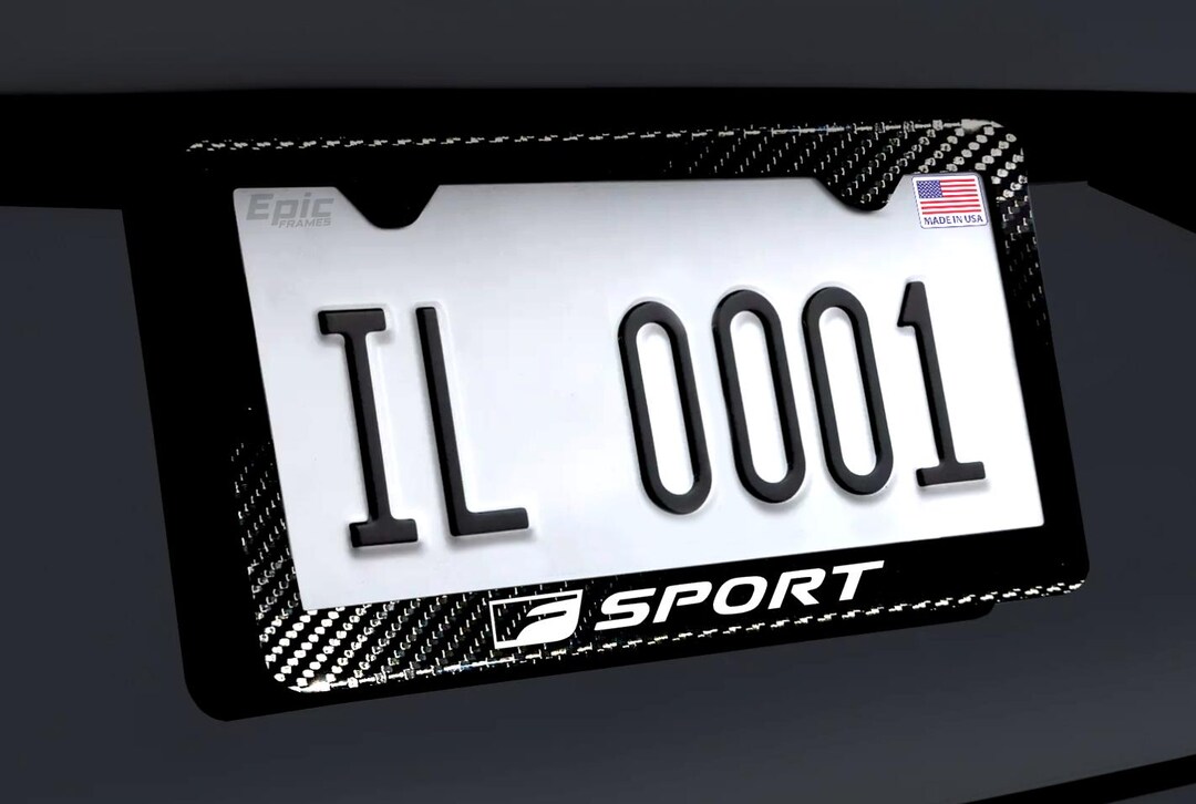 New Style F Sport License Plate Frame Premium 100% Carbon Fiber With ...