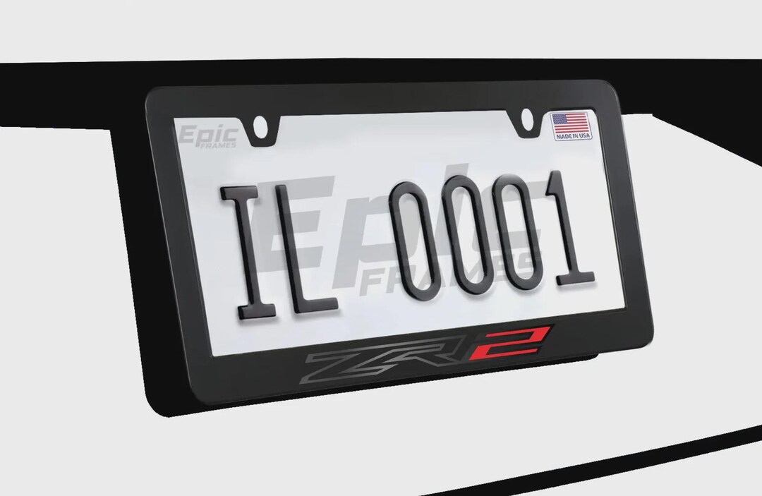 Red & Black CHEVY ZR2 License Plate Frame Black Metal Premium - Etsy