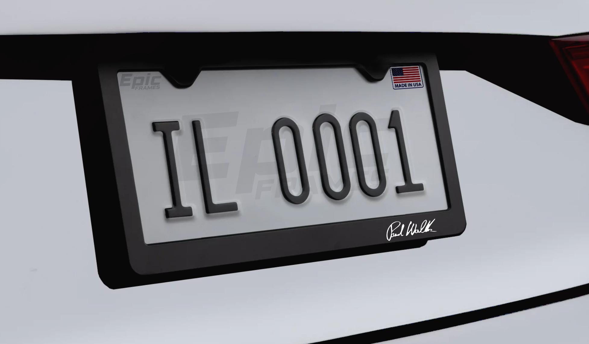 Paul Walker Signature Racing / Car Enthusiasts License Plate Frame ...