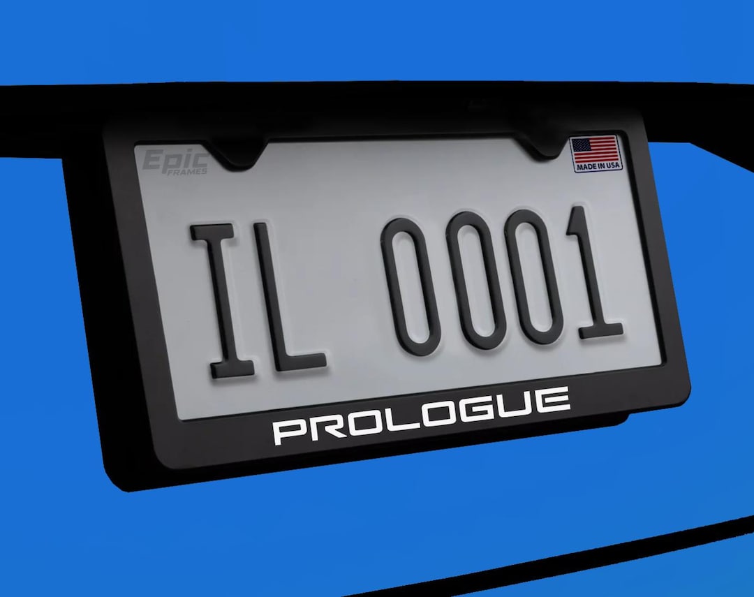 New Prologue Honda License Plate Frame Premium Black Metal W/ Screws ...