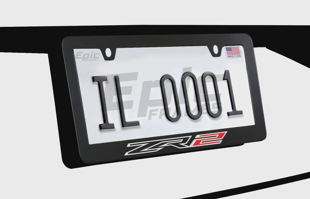 CHEVY ZR2 License Plate Frame Black Metal Premium - Etsy