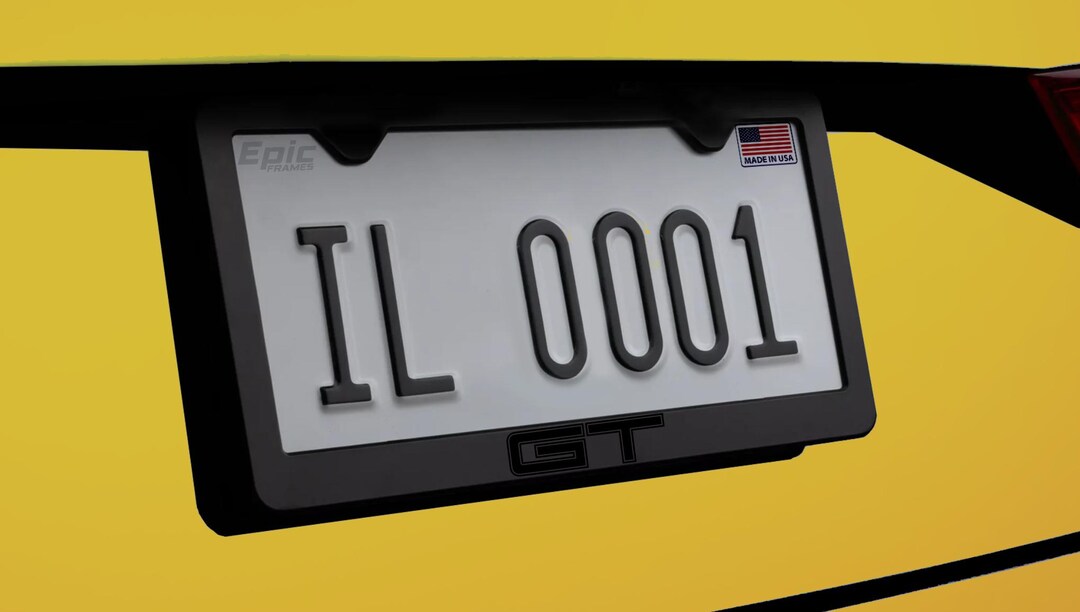 Black on Black Mustang GT / Mustang License Plate Frame Performance ...