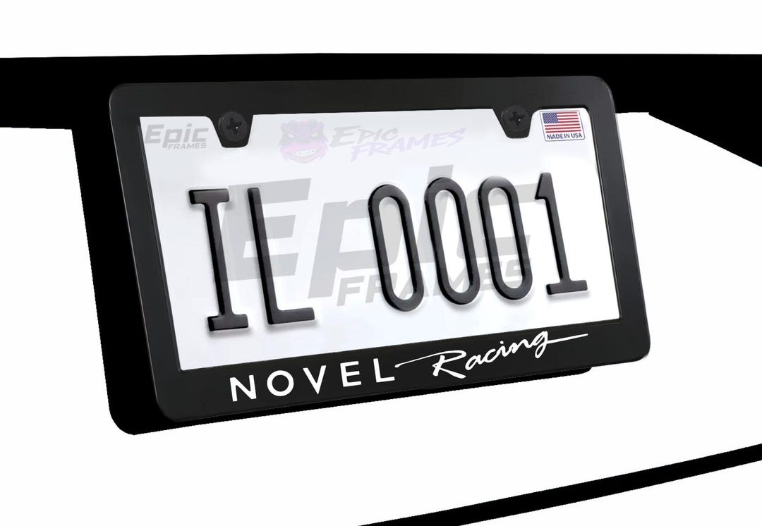 Novel Racing Japan License Plate Frame Holder Black Stainless Steel ...