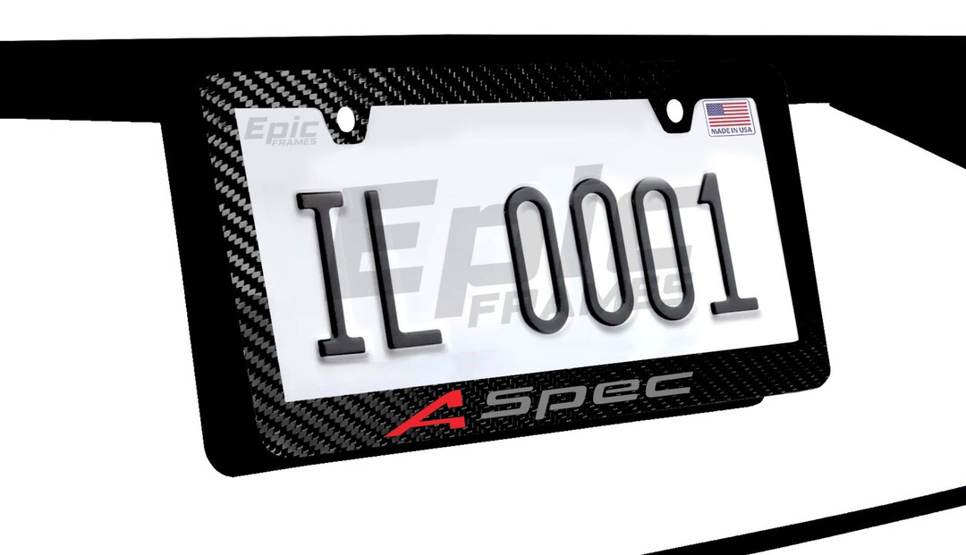 Acura A Spec License Plate Frame Carbon Fiber 100% Real Red / GRAY - Etsy