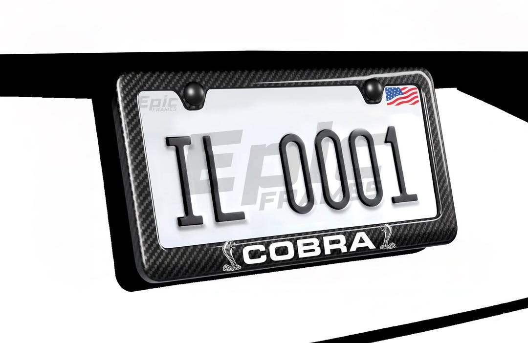 SVT Cobra / Terminator License Plate Frame 3k Real Carbon Fiber License ...