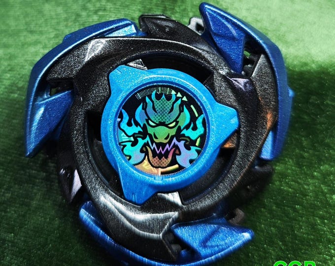 Beyblade X Takara Tomy Dran Brave Custom Metal Coat. Black and Blue ...