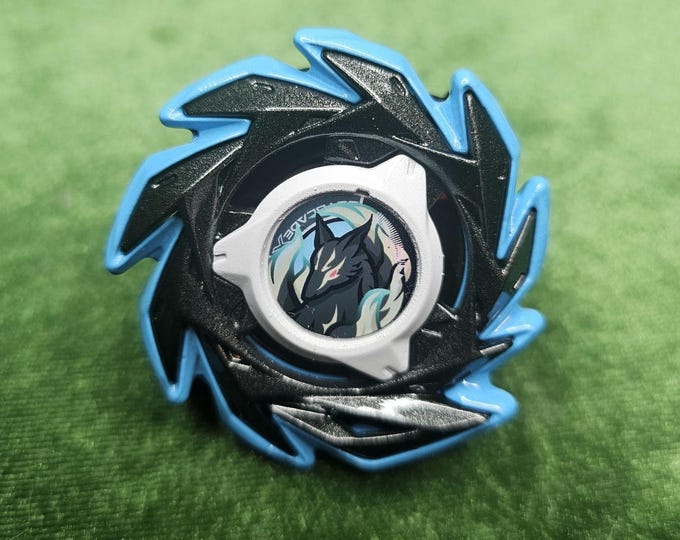 Beyblade X Takara Tomy Fox Brush J2-60U Custom Painted Beyblade. Blue ...