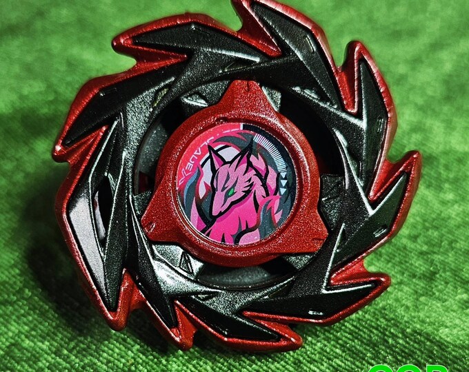 Beyblade X Takara Tomy Fox Brush J2-60U Custom Painted Beyblade. Red ...